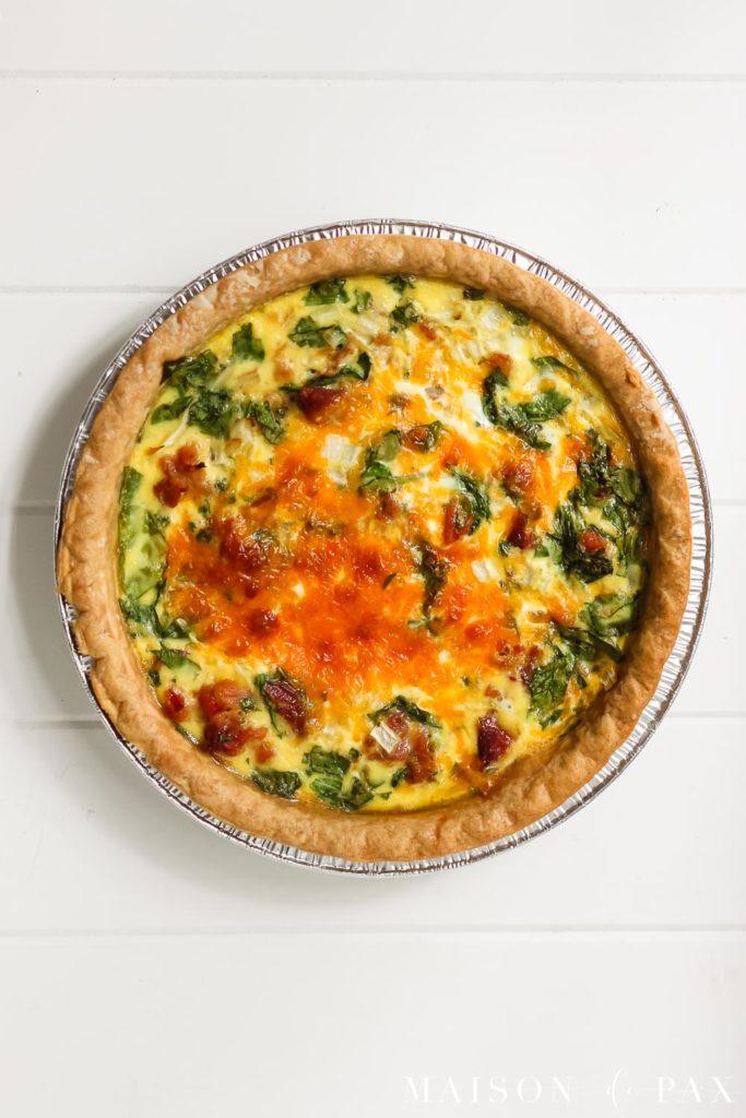 Ham and Spinach Quiche with Cheese - Maison de Pax