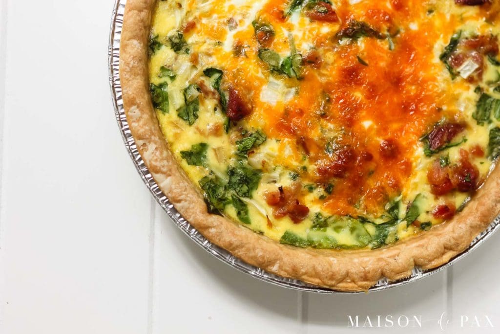 Ham and Spinach Quiche with Cheese - Maison de Pax
