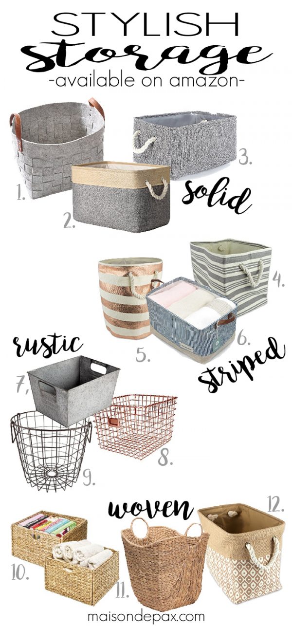 Stylish Storage Baskets and Bins (Amazon Finds) - Maison de Pax