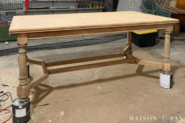 How to Refinish a Table with a Natural Wood Look - Maison de Pax