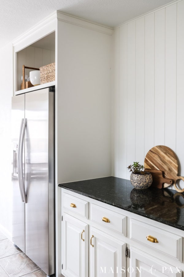DIY Over Refrigerator Cabinet Surround (Built-In Fridge Cabinet Tutorial)