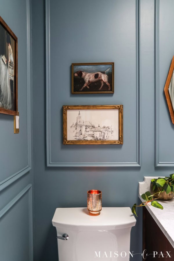 Classic, Moody Blue Bathroom Reveal - Maison de Pax