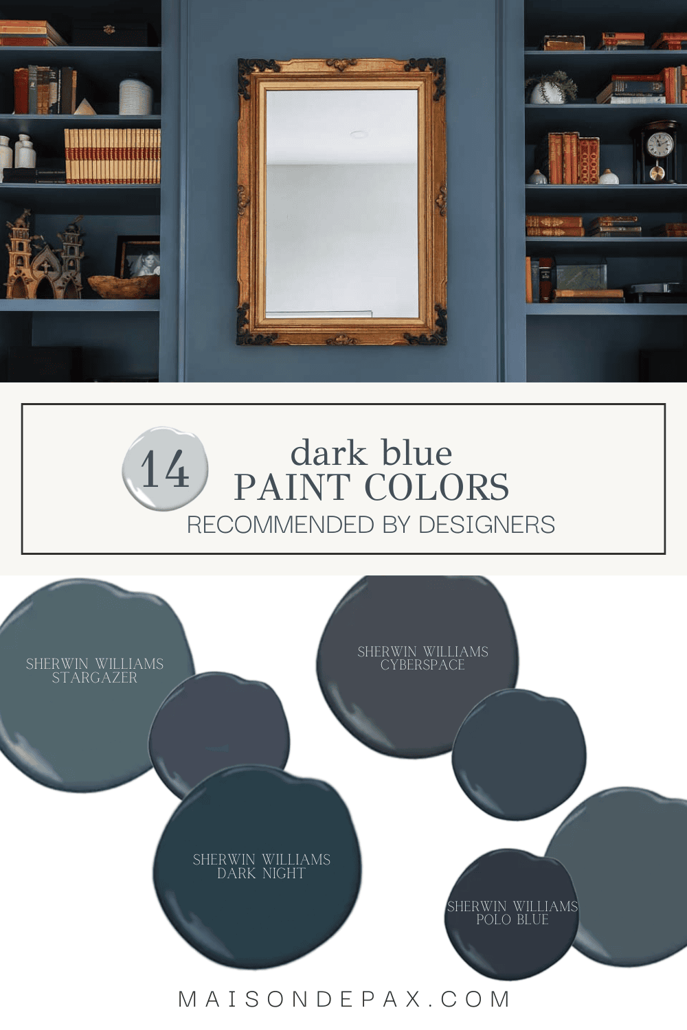 Best Dark Blue Paint Colors for a Sophisticated Look - Maison de Pax